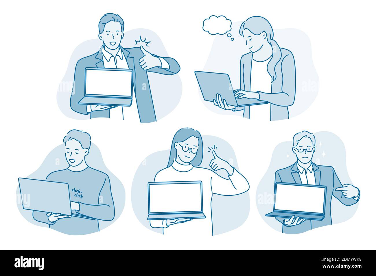 Video woman showing thumb Stock Vector Images - Alamy