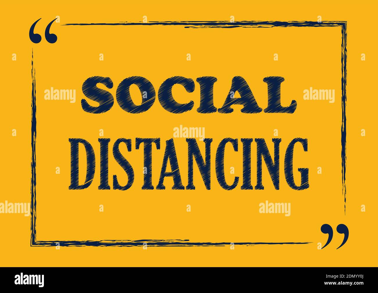Social distancing. Inspirational motivational quote. Vector ...