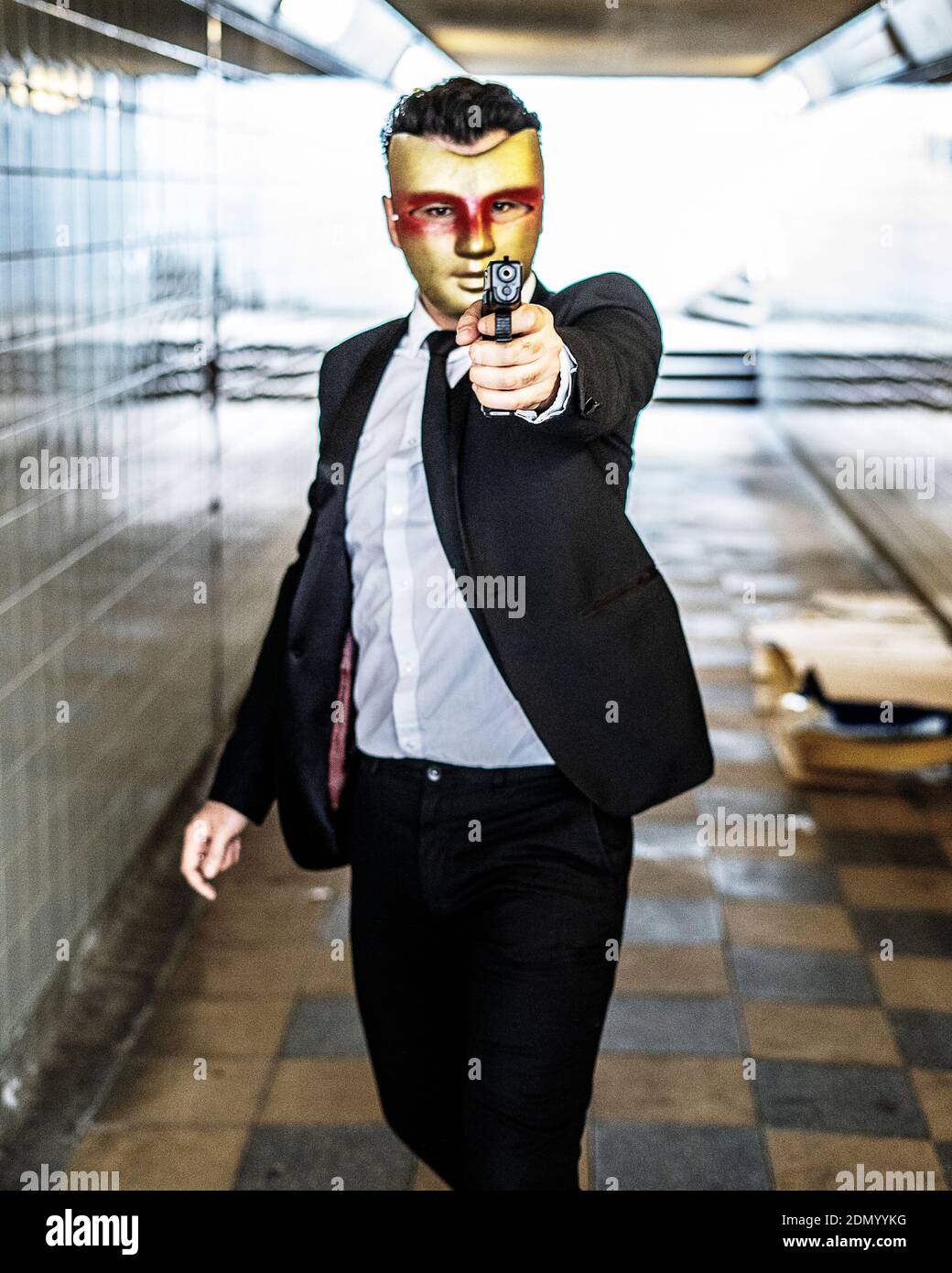 A Scene From A Robbery Stock Photo - Alamy