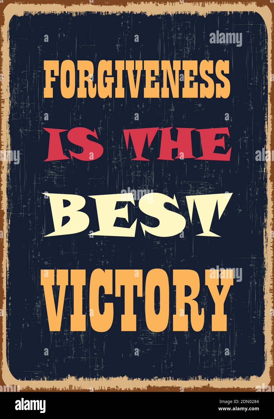 Forgiveness is the best victory. Motivational quote. Vector typography ...