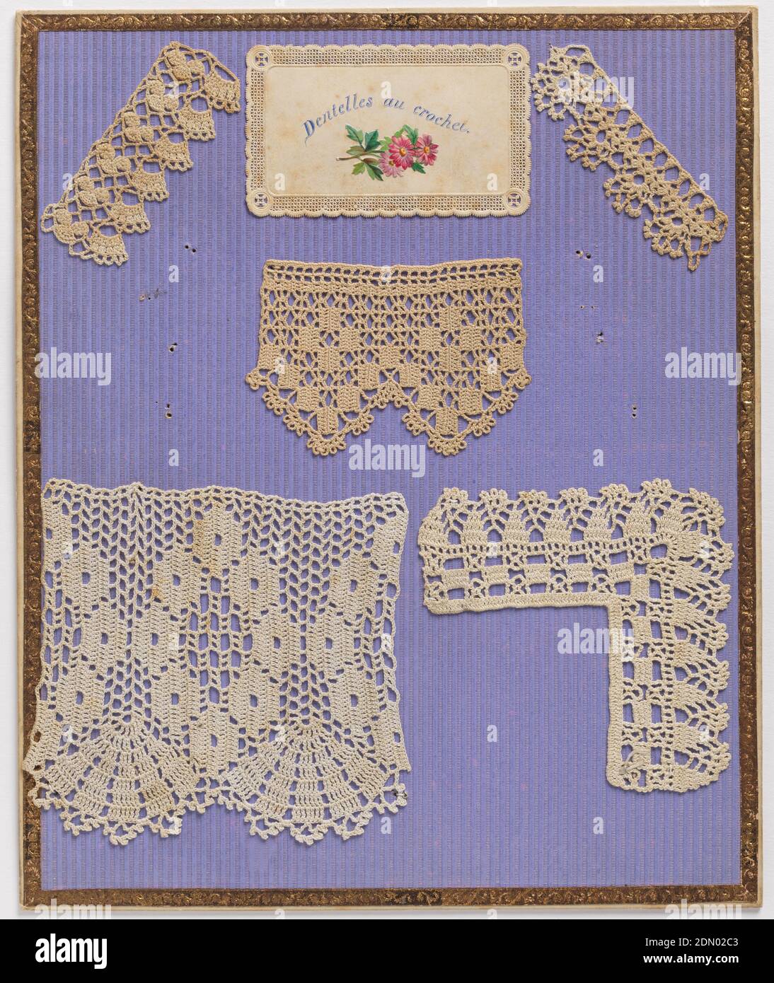 Sewing sample, France, late 19th century, Sewing sample Stock Photo - Alamy