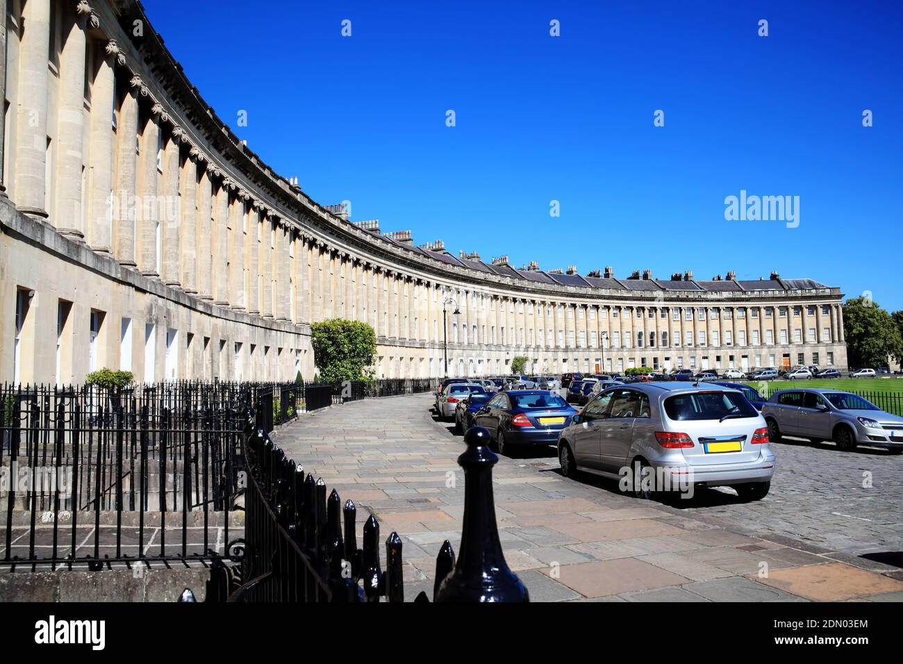 The Royal Crescent Georgian terraced houses in Bath Somerset England UK ...