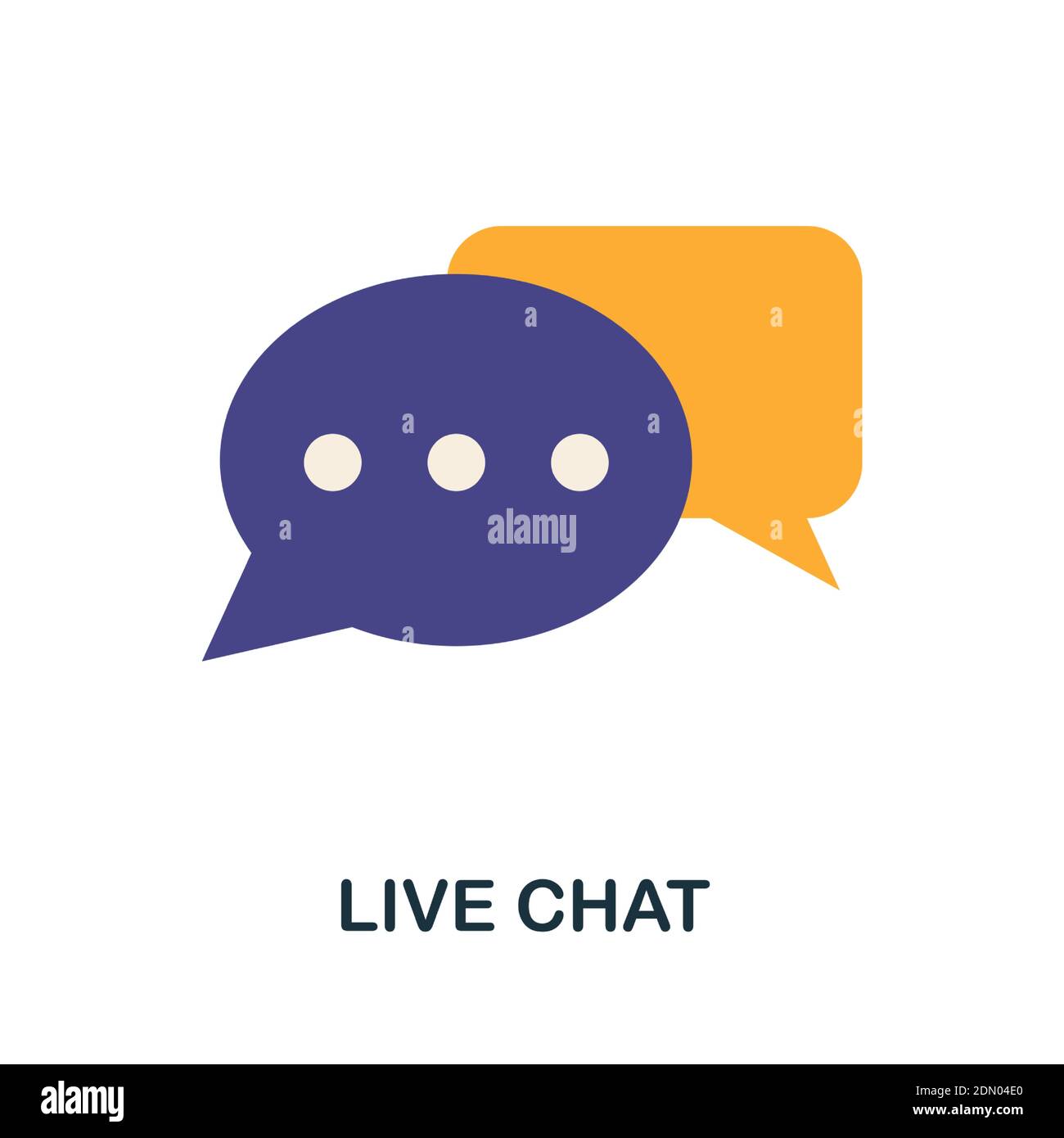 Live Chat flat icon. Color simple element from work from home ...