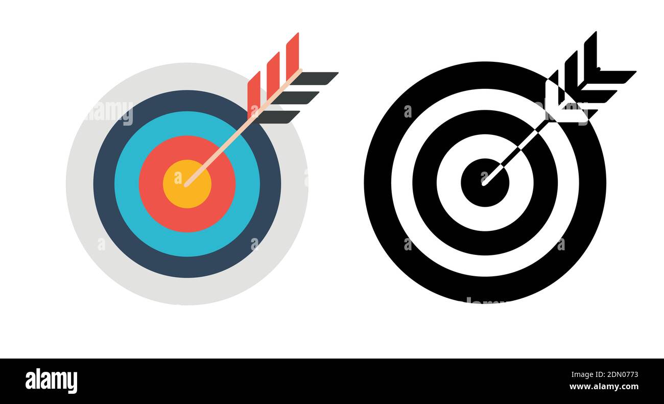 Target Flat Concept Icon Vector Illustration. Target Icon Image. Target ...