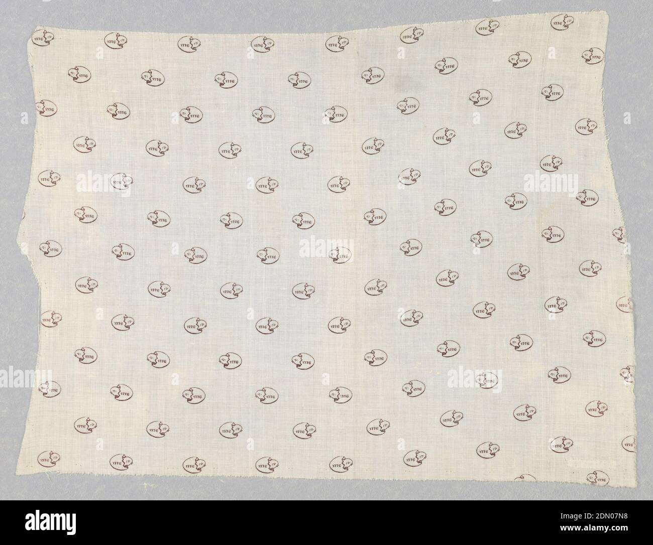 Textile sample, American Print Works, founded 1835, Medium: cotton ...