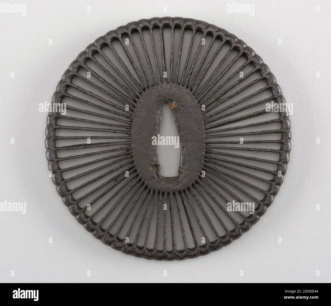 Tsuba, Iron, shakudo (a soft copper and gold alloy), This tatsu (iron ...