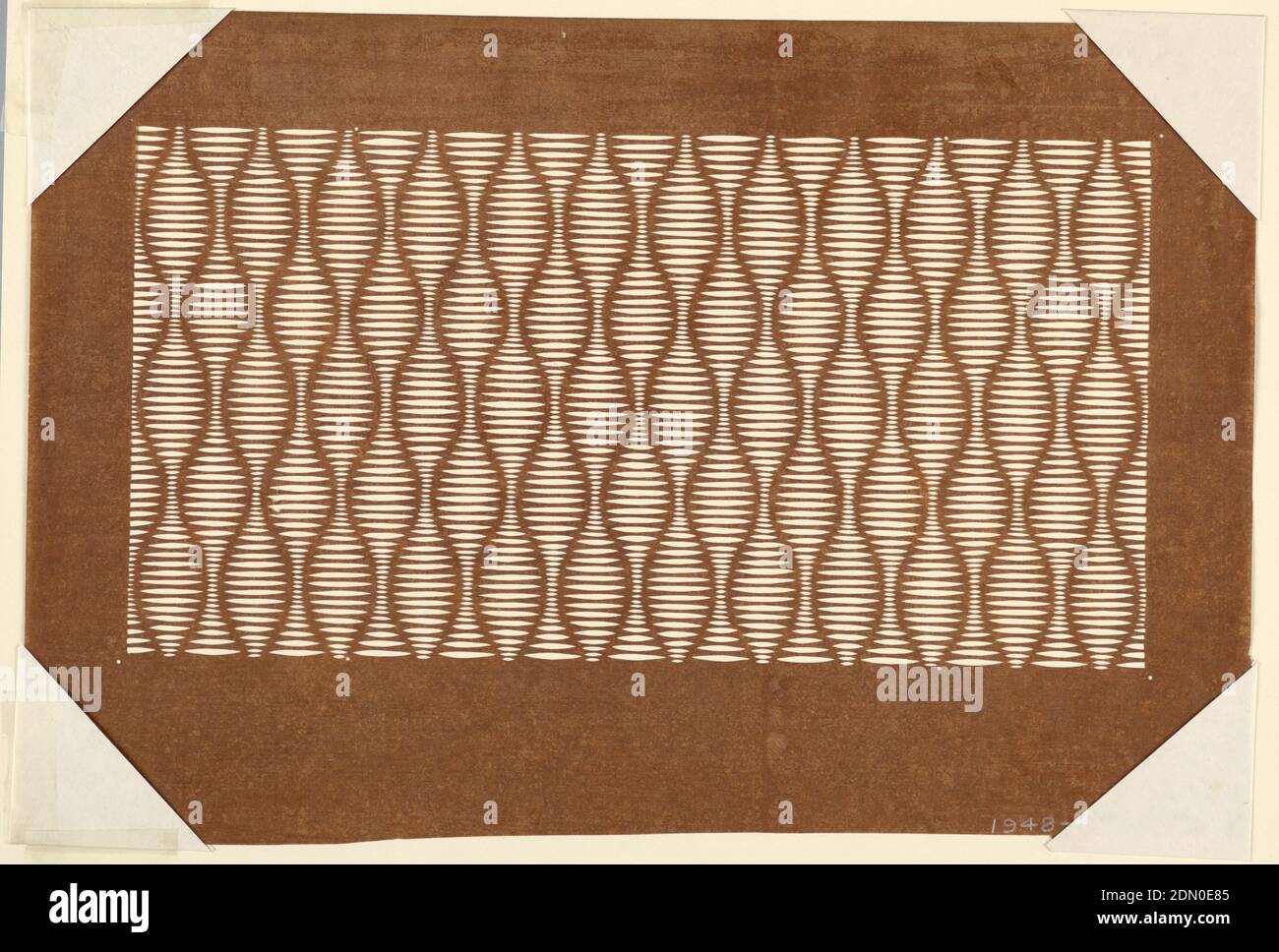 Rising Steam Motif, Mulberry paper (kozo washi) treated with fermented ...