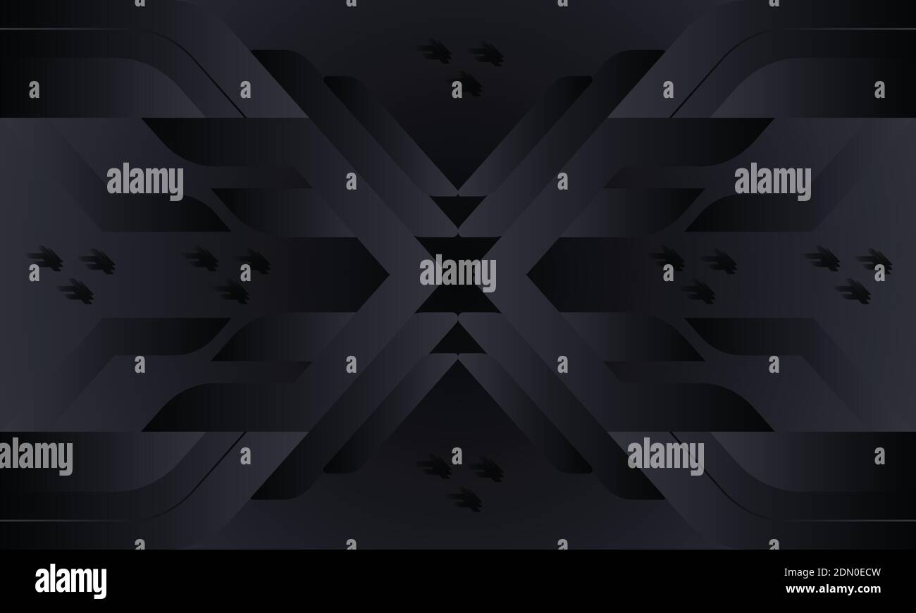 Black abstract background with geometric shapes Stock Vector Image ...