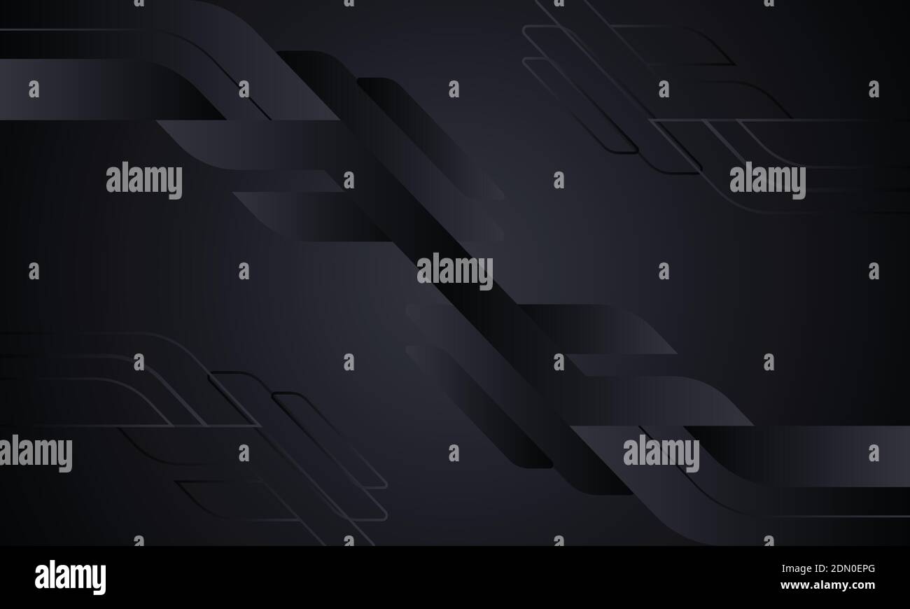 Black abstract background with geometric shapes Stock Vector Image ...