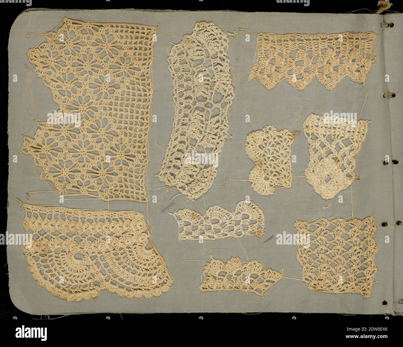 Crochet sample book, Medium: linen, cotton Technique: crochet, Oblong ...