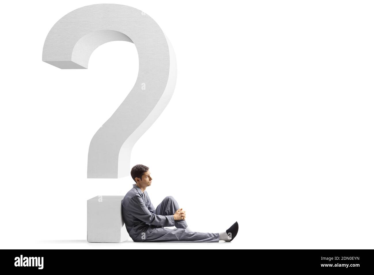 Confused sad question mark hi-res stock photography and images - Alamy