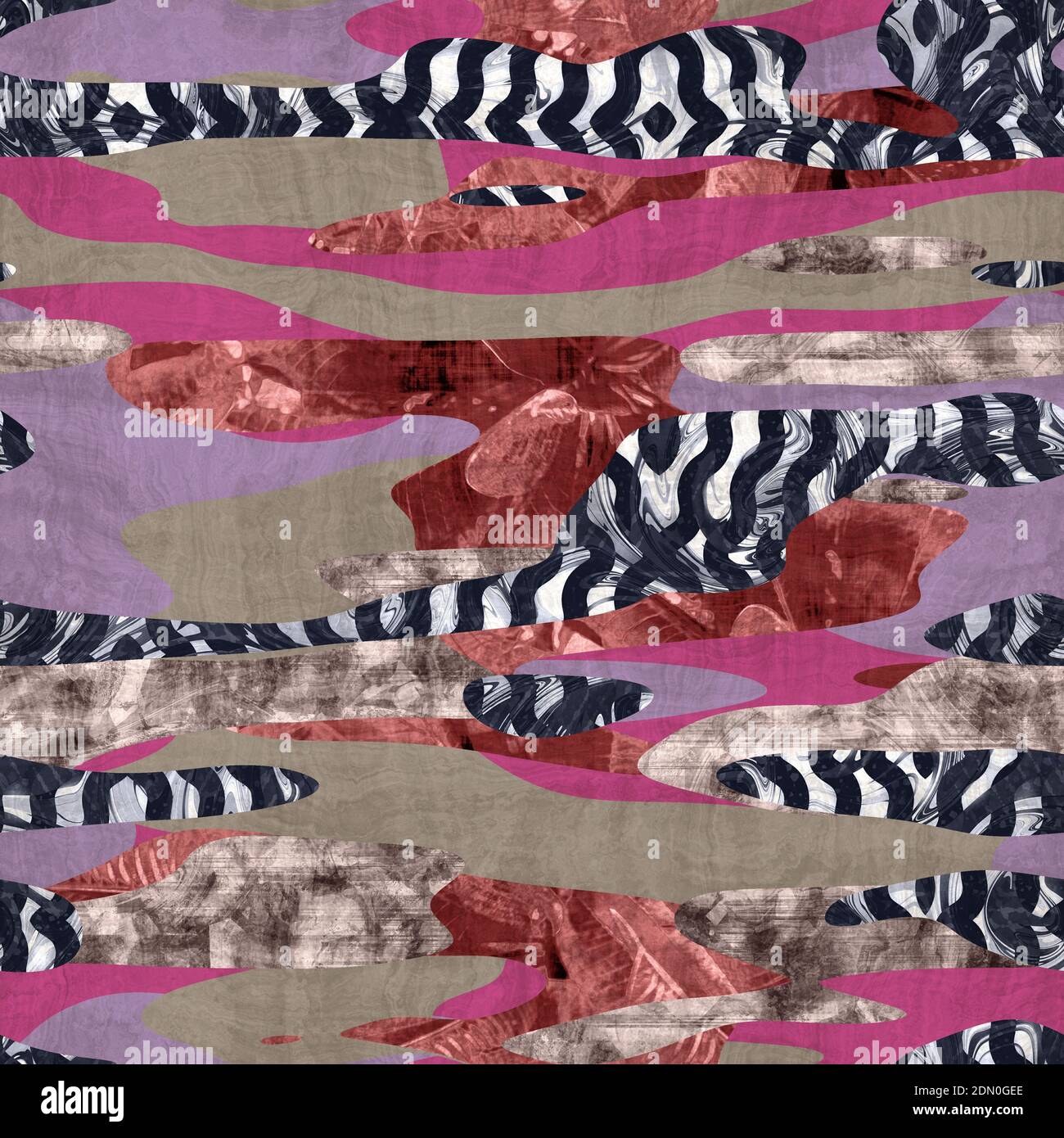 Seamless collage in camo shapes vivid montage Stock Photo - Alamy