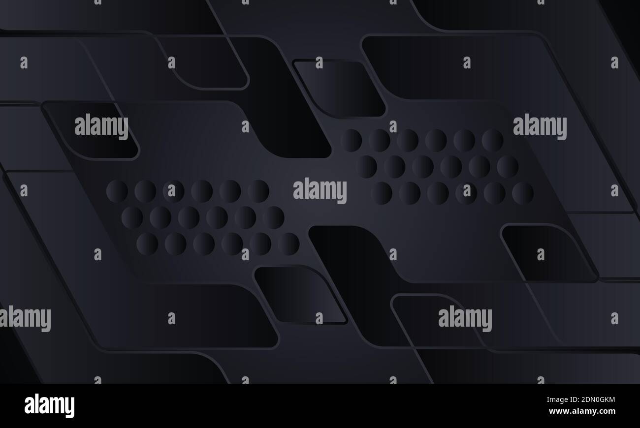Black abstract background with geometric shapes Stock Vector Image ...