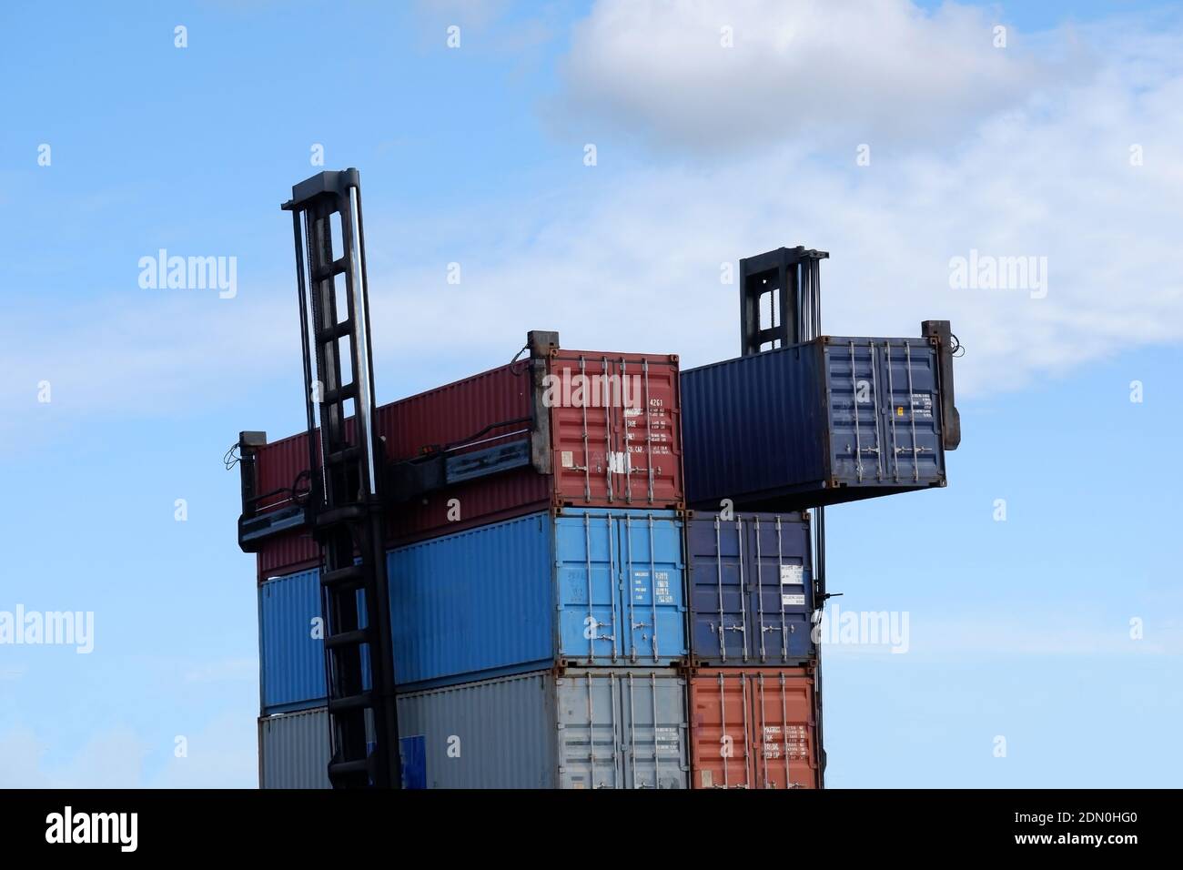 Container crane in high angle Perspective of transportation Stock Photo ...