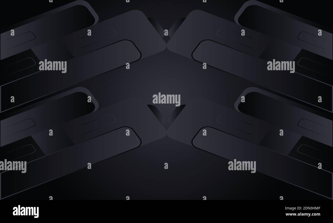 Black abstract background with geometric shapes Stock Vector Image ...