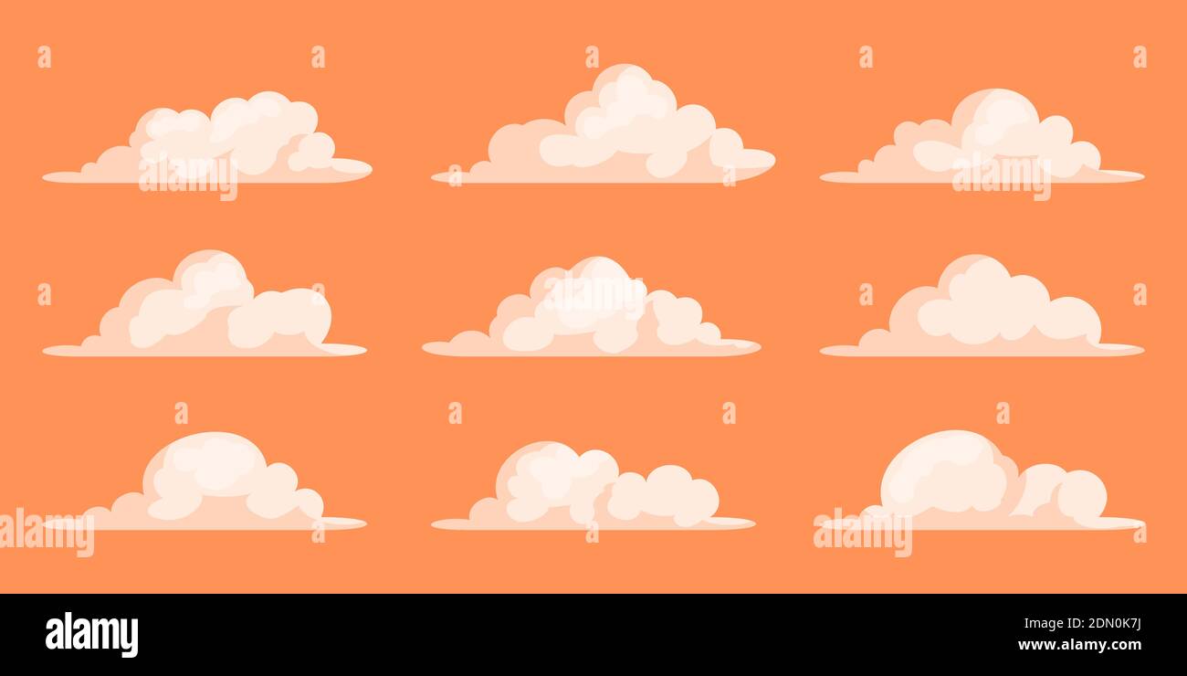 Set of cartoon clouds Stock Vector Image & Art - Alamy