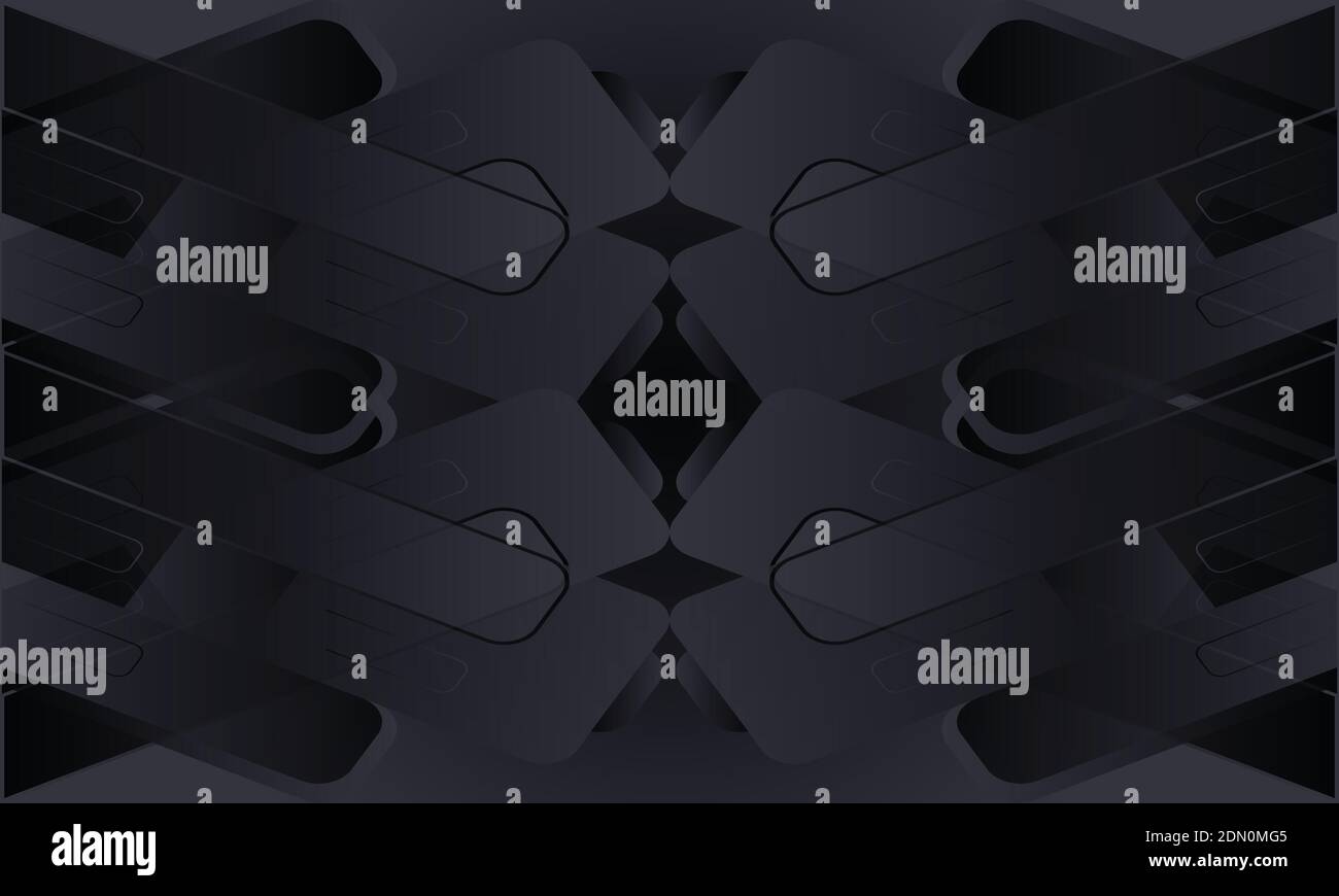Black abstract background with geometric shapes Stock Vector Image ...