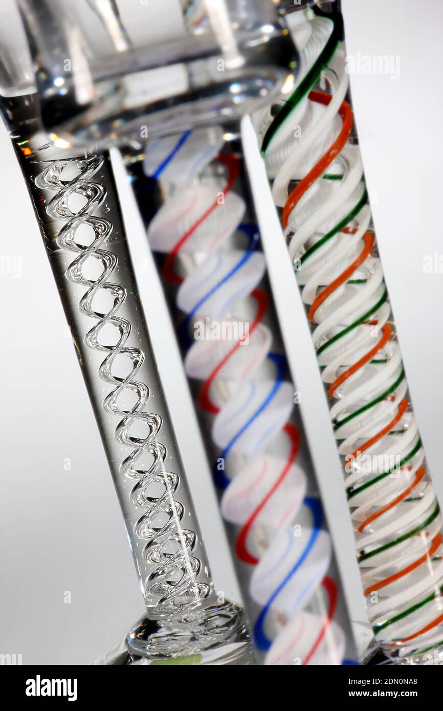 Designer glass collection Stock Photo - Alamy