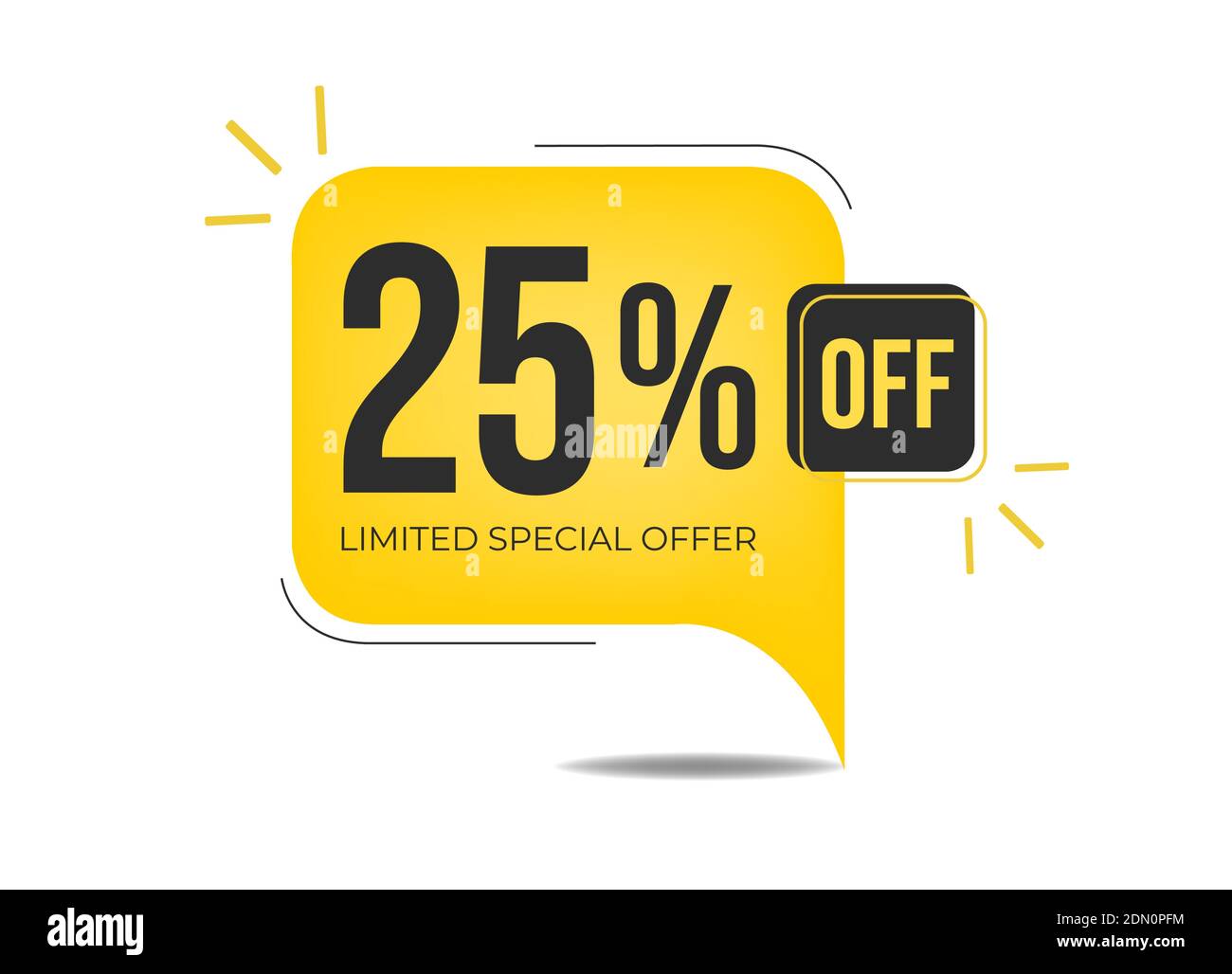 25 Percent Off Limited Special Offer Banner With Twenty five Percent