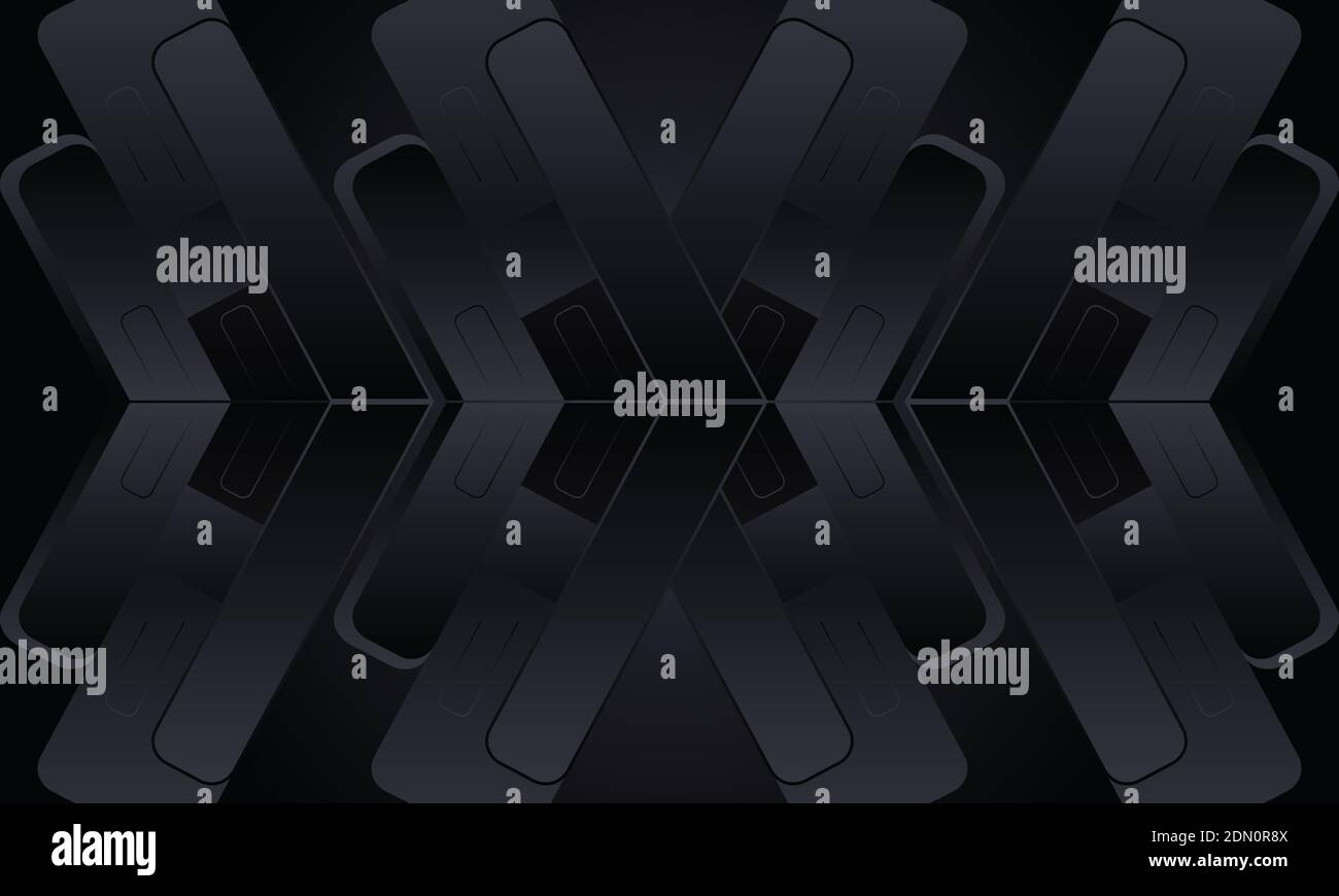 Black abstract background with geometric shapes Stock Vector Image ...