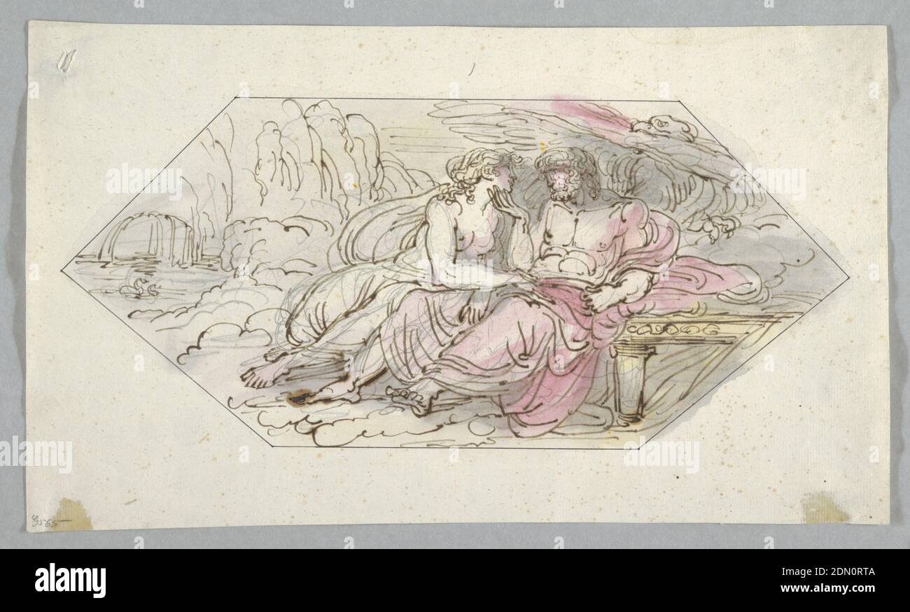 Jupiter consoles an imploring goddess, probably Venus, Felice Giani ...
