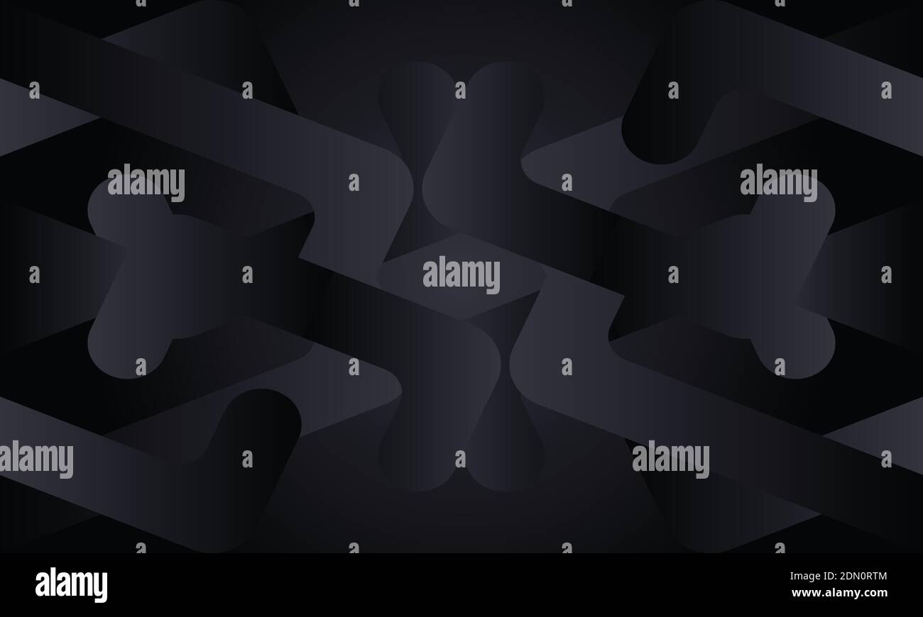 Black abstract background with geometric shapes Stock Vector Image ...