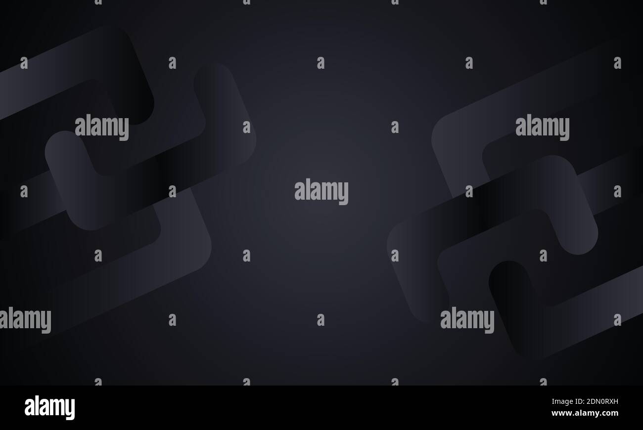 Black abstract background with geometric shapes Stock Vector Image ...