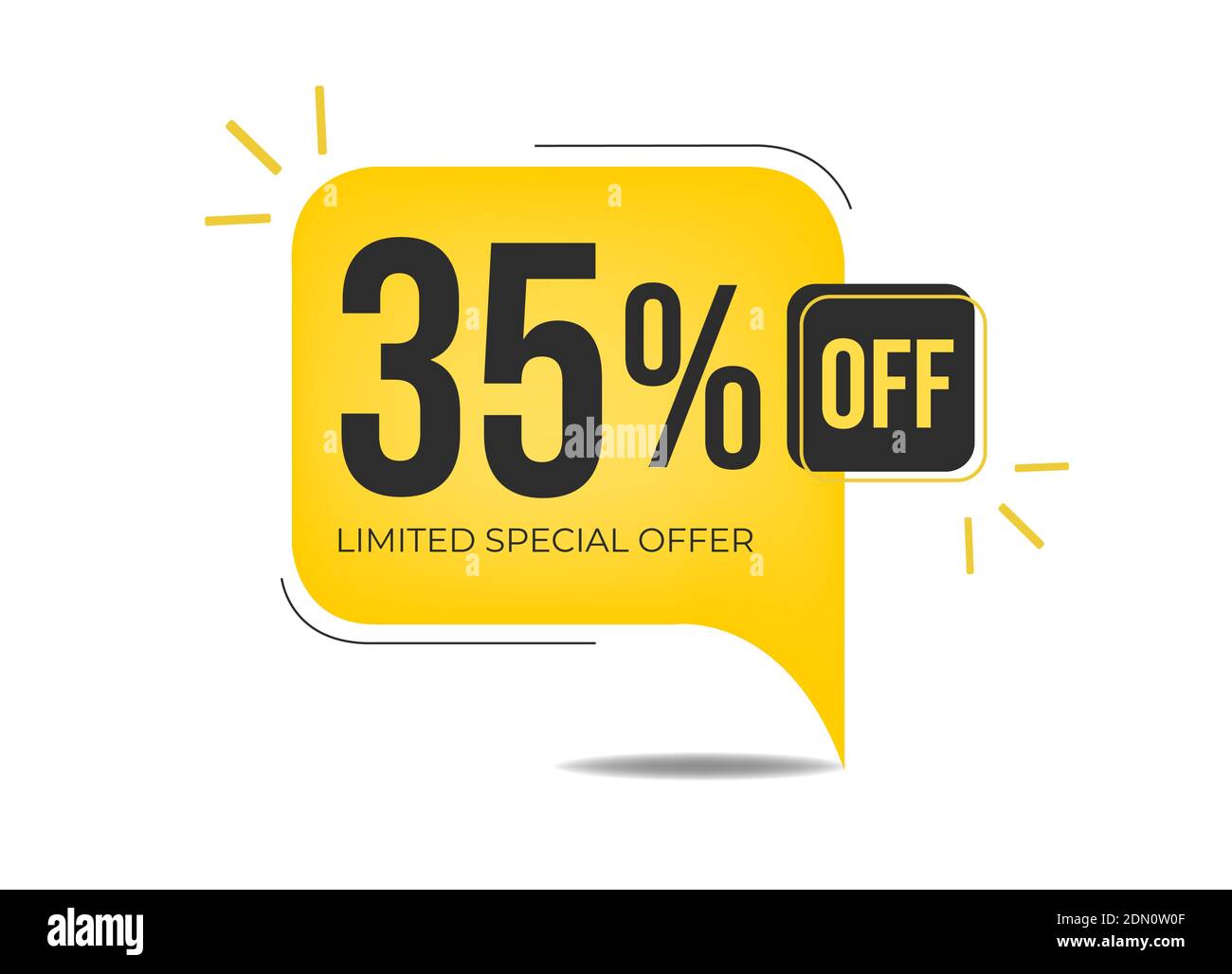 35 percent off limited special offer. Banner with thirty-five percent ...