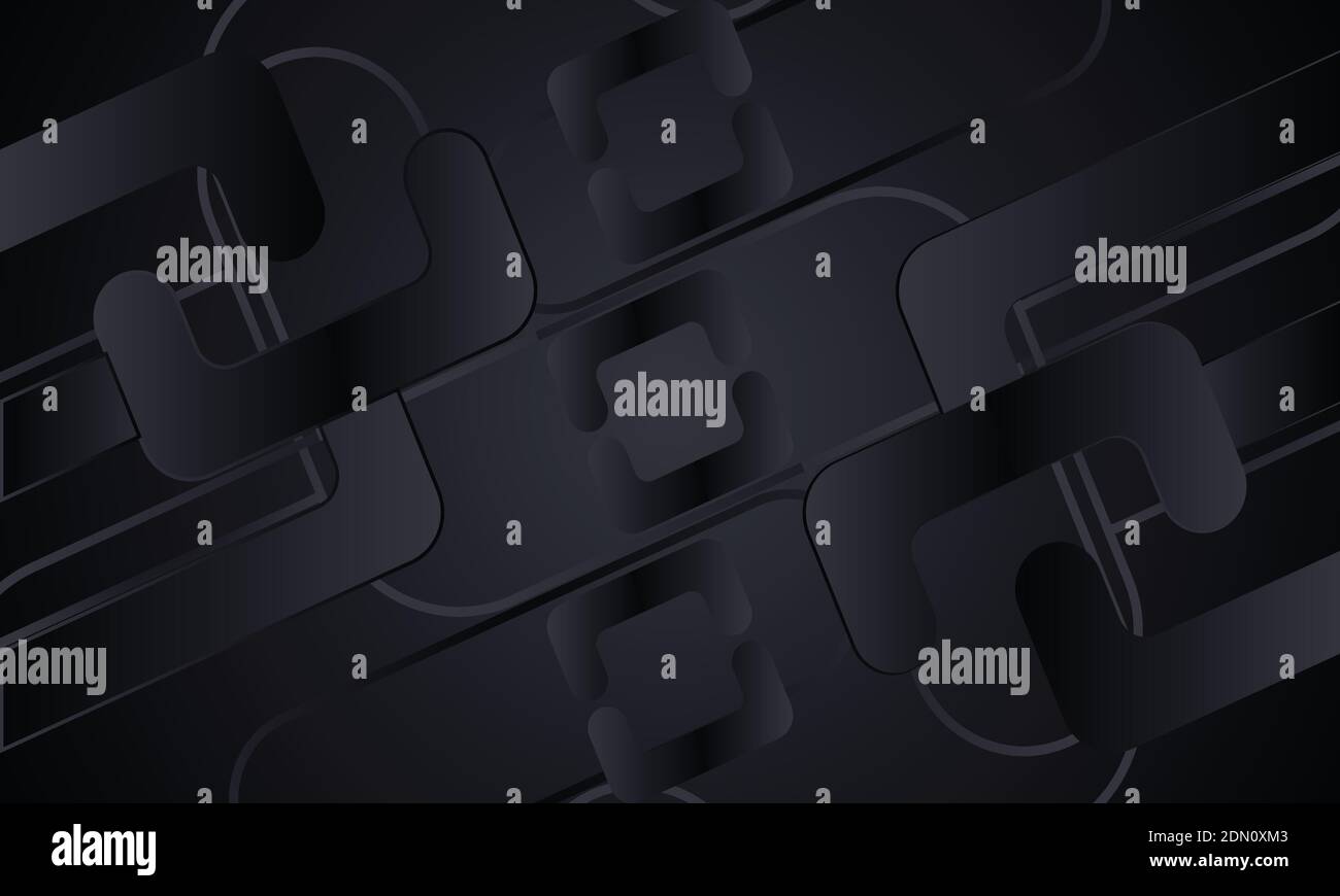 Black abstract background with geometric shapes Stock Vector Image ...