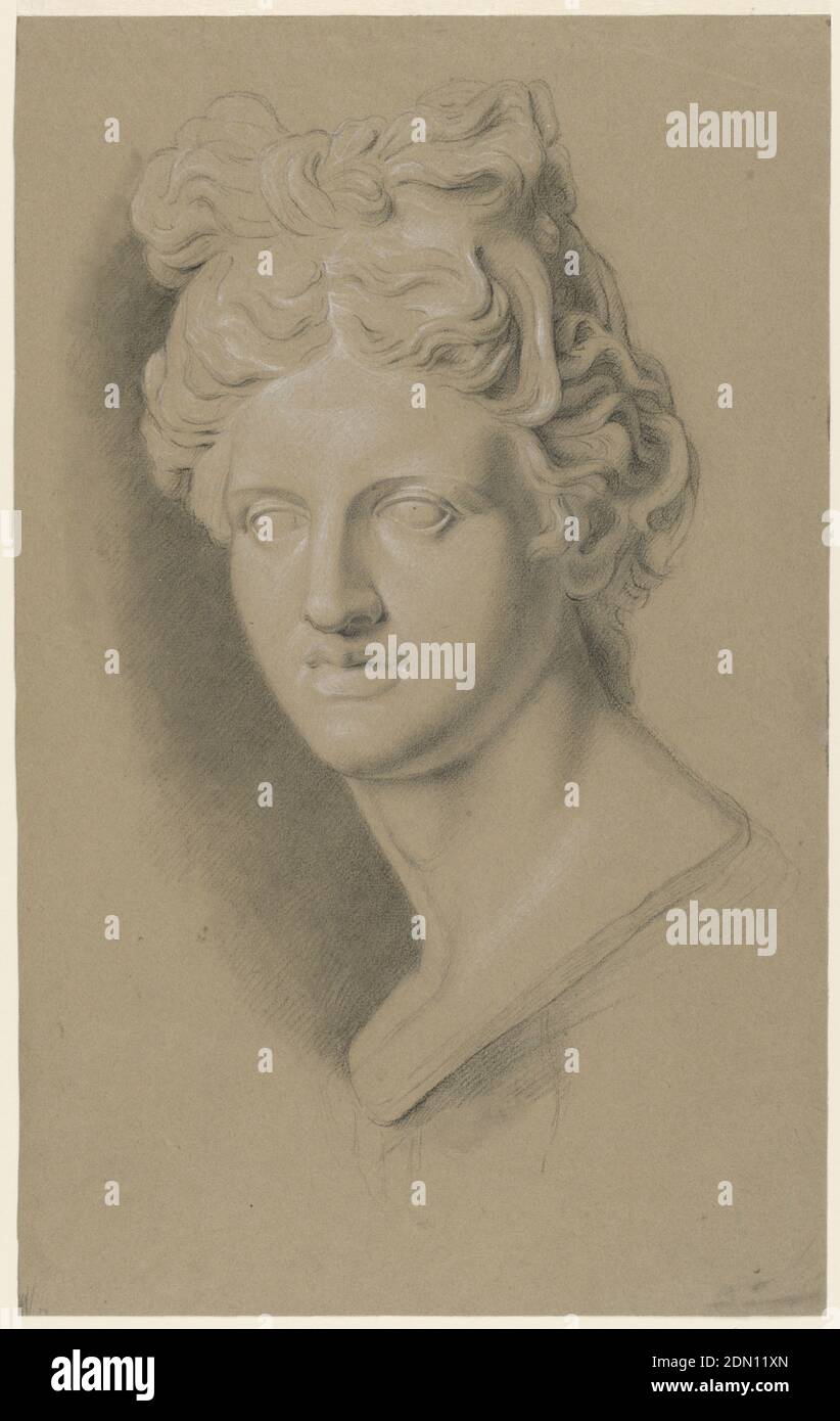 Academic Study of a Cast of a Classical Female Bust, Giuseppe Longhi ...