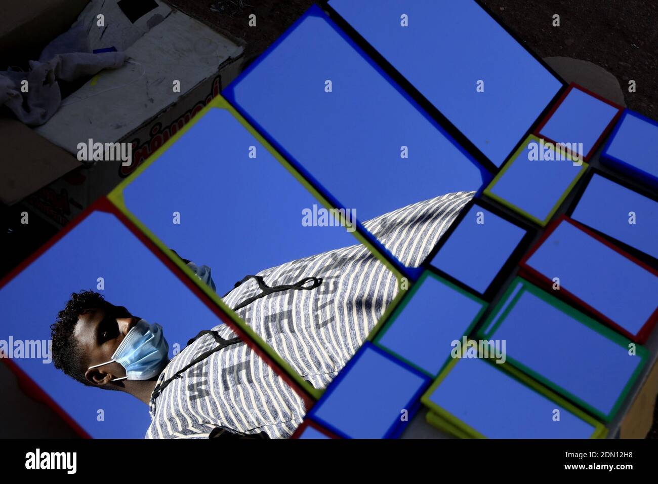 Khartoum. 17th Dec, 2020. Photo taken on Dec. 17, 2020 shows mirrors ...