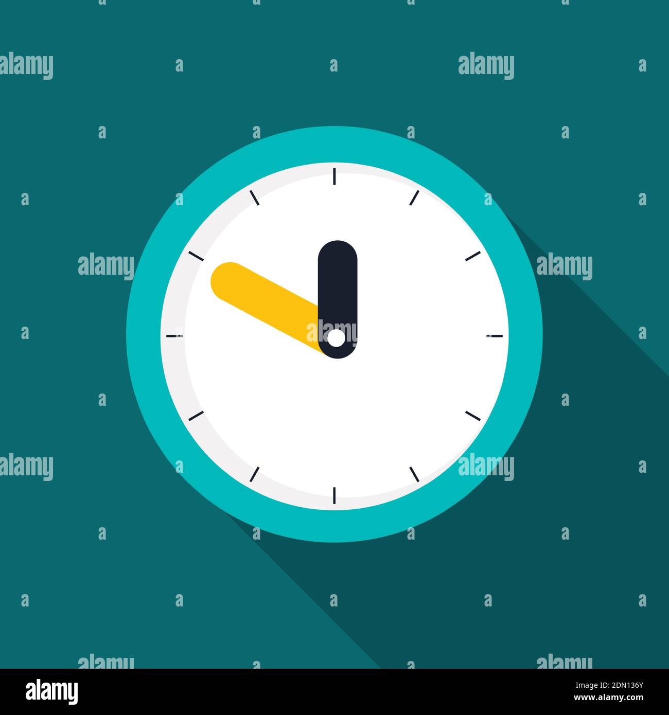 Clock Flat Icon. Vector Illustration Stock Vector Image & Art - Alamy