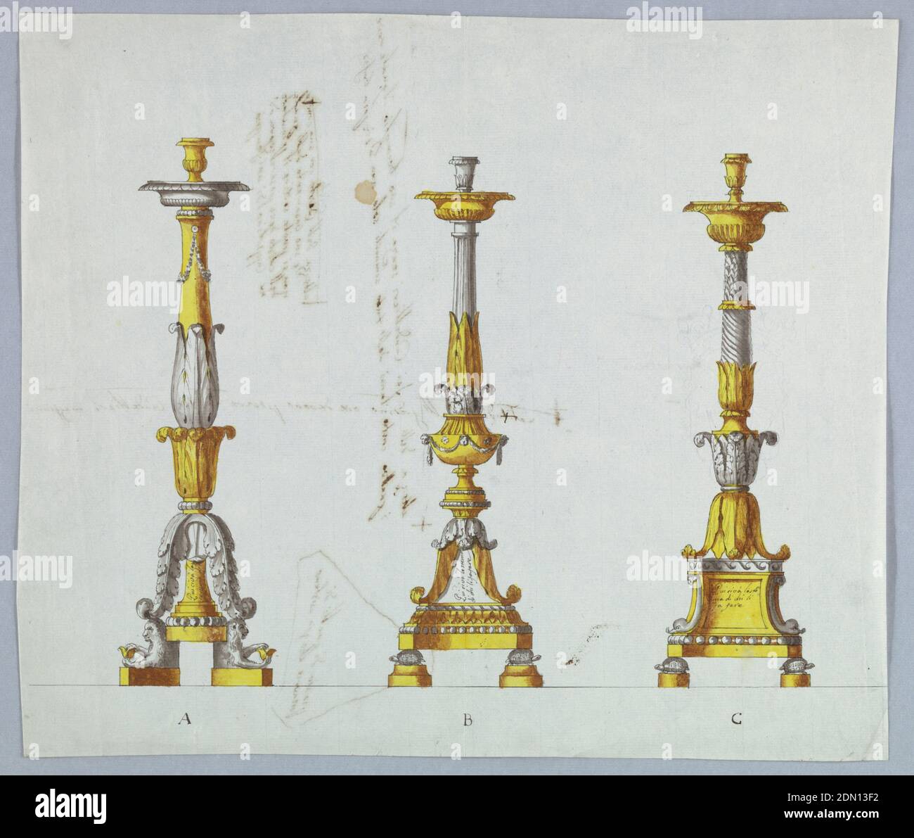 Candlesticks labeled a hi-res stock photography and images - Alamy