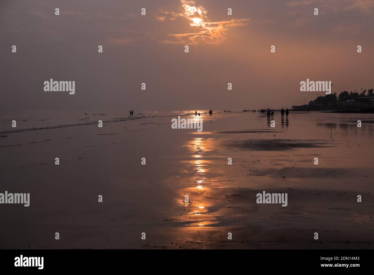 sunset view on the beach Stock Photo - Alamy