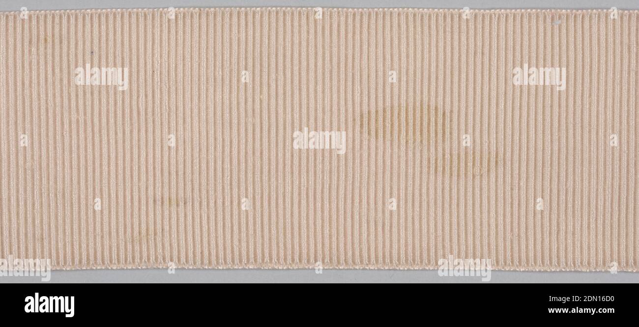 Ribbon, Medium: silk Technique: uncut supplementary warp pile (velvet ...