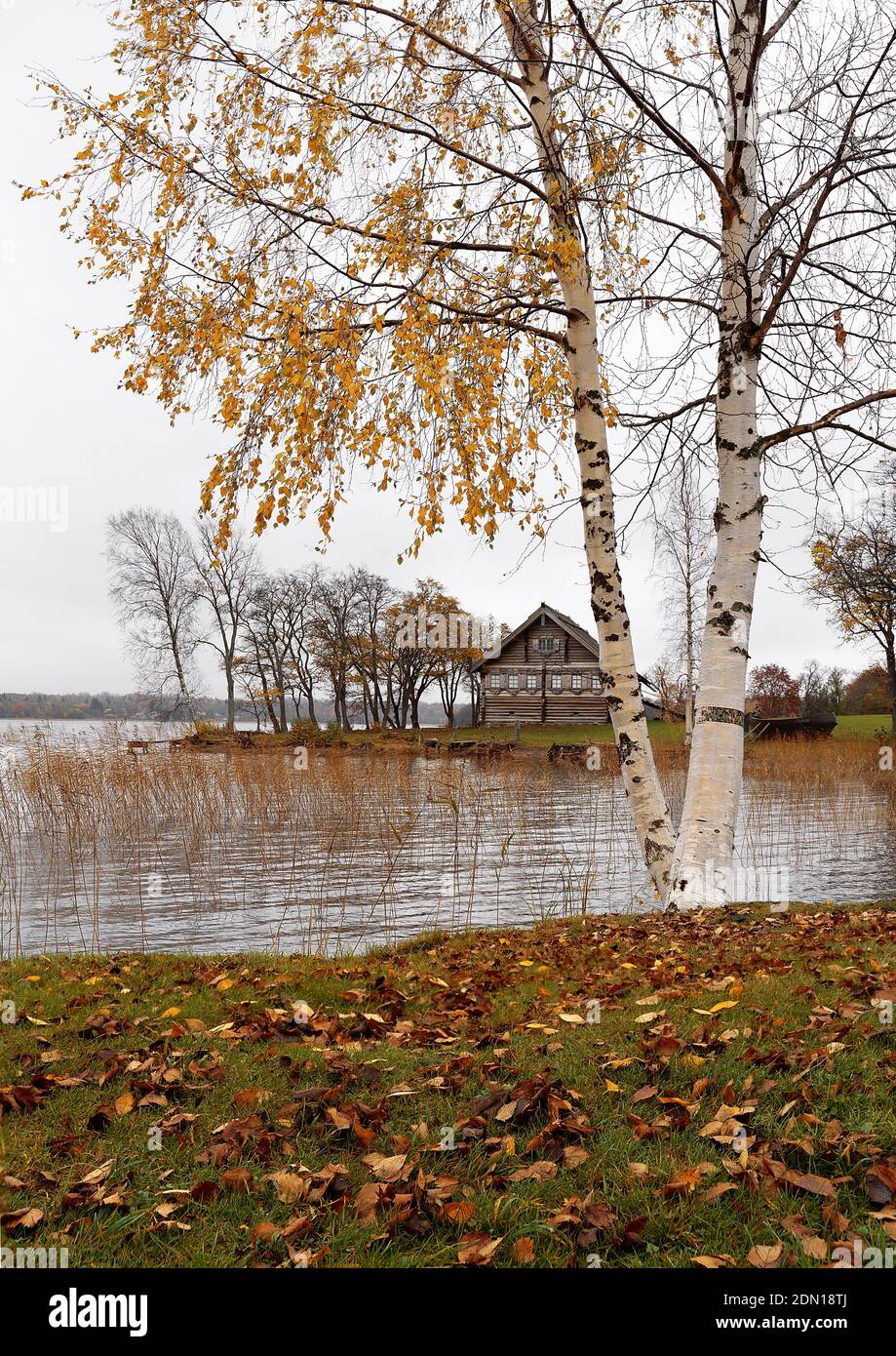Historic site of wooden house of Kizhi Island, Republic of Karelia ...