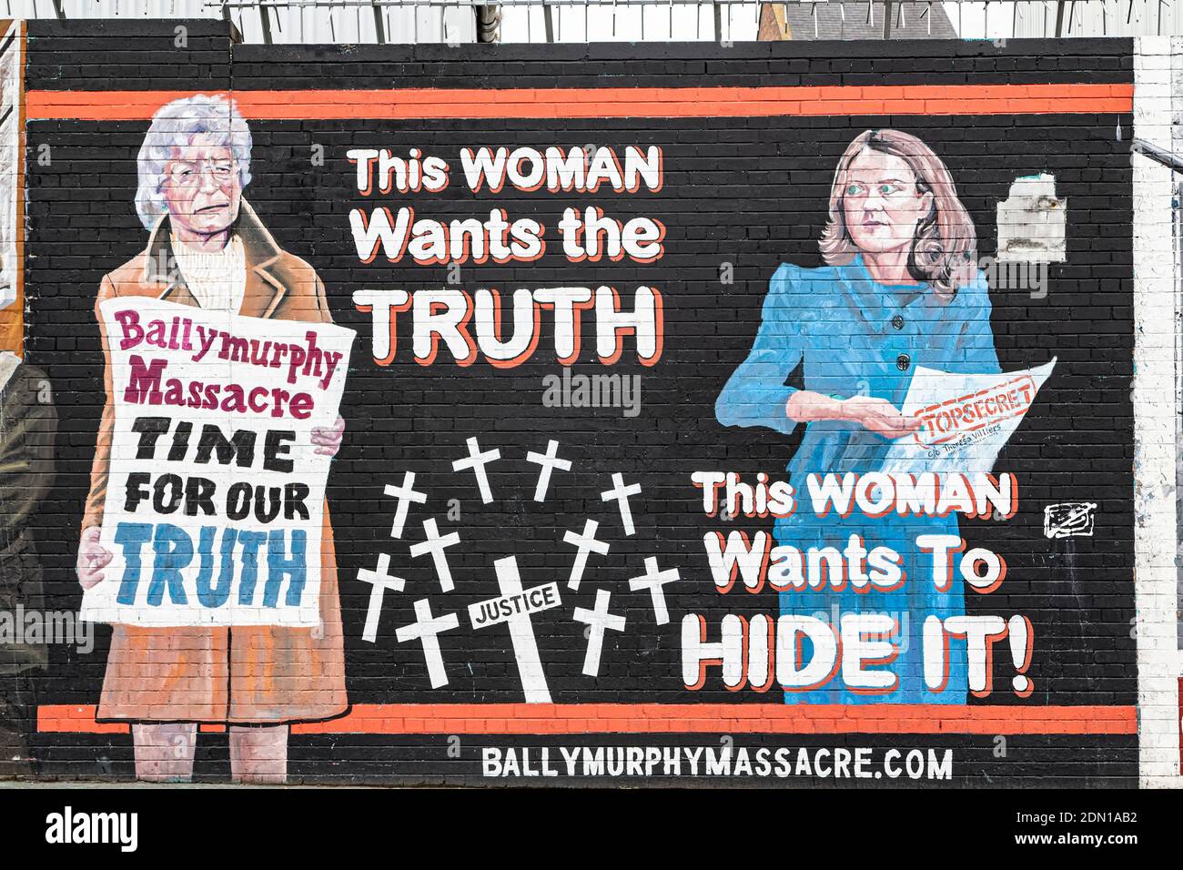 Ballymurphy massacre mural hi-res stock photography and images - Alamy