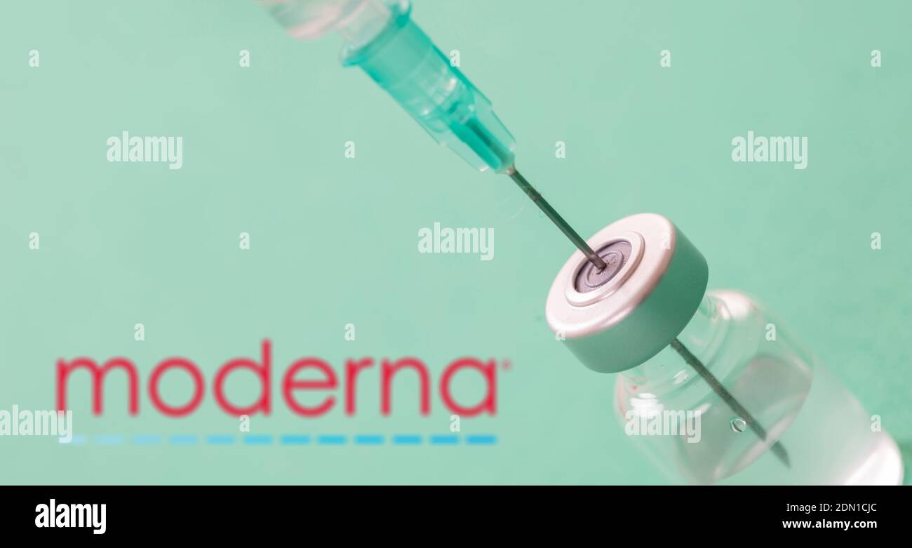 Athens, Greece. December 17, 2020. MODERNA Coronavirus immunization ...