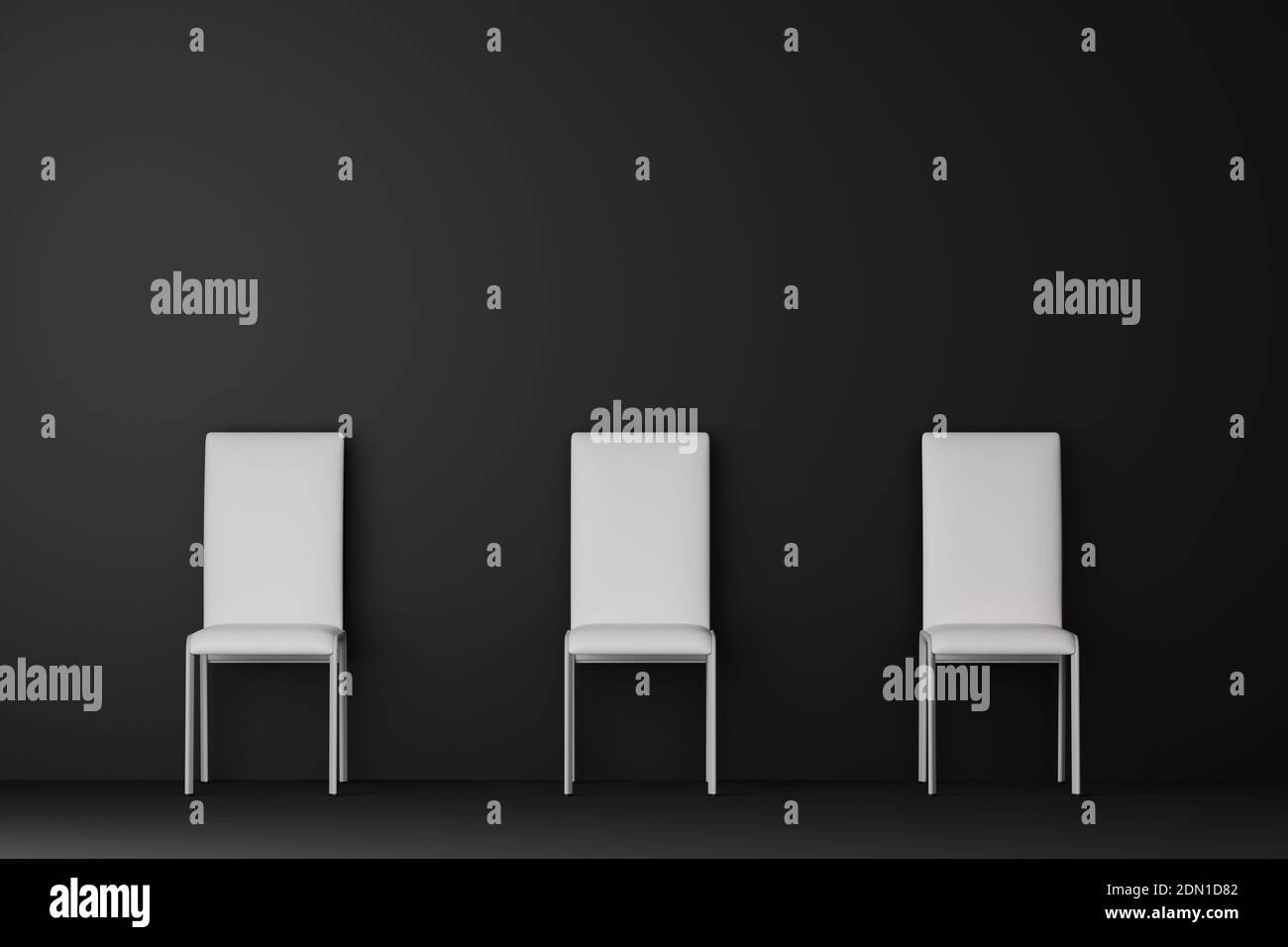 Empty Chair Against Black Background Stock Photo - Alamy