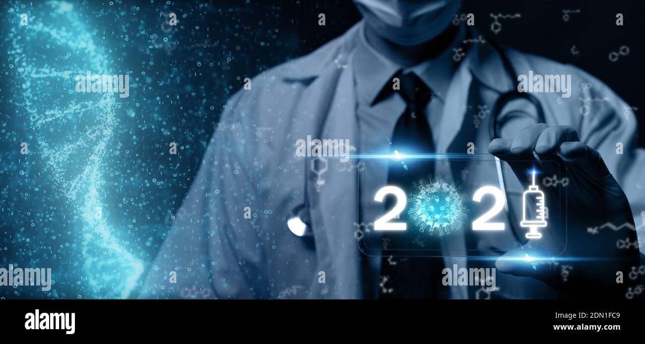 2021 medical healthy futuristic technology trends concept, doctor smart ...