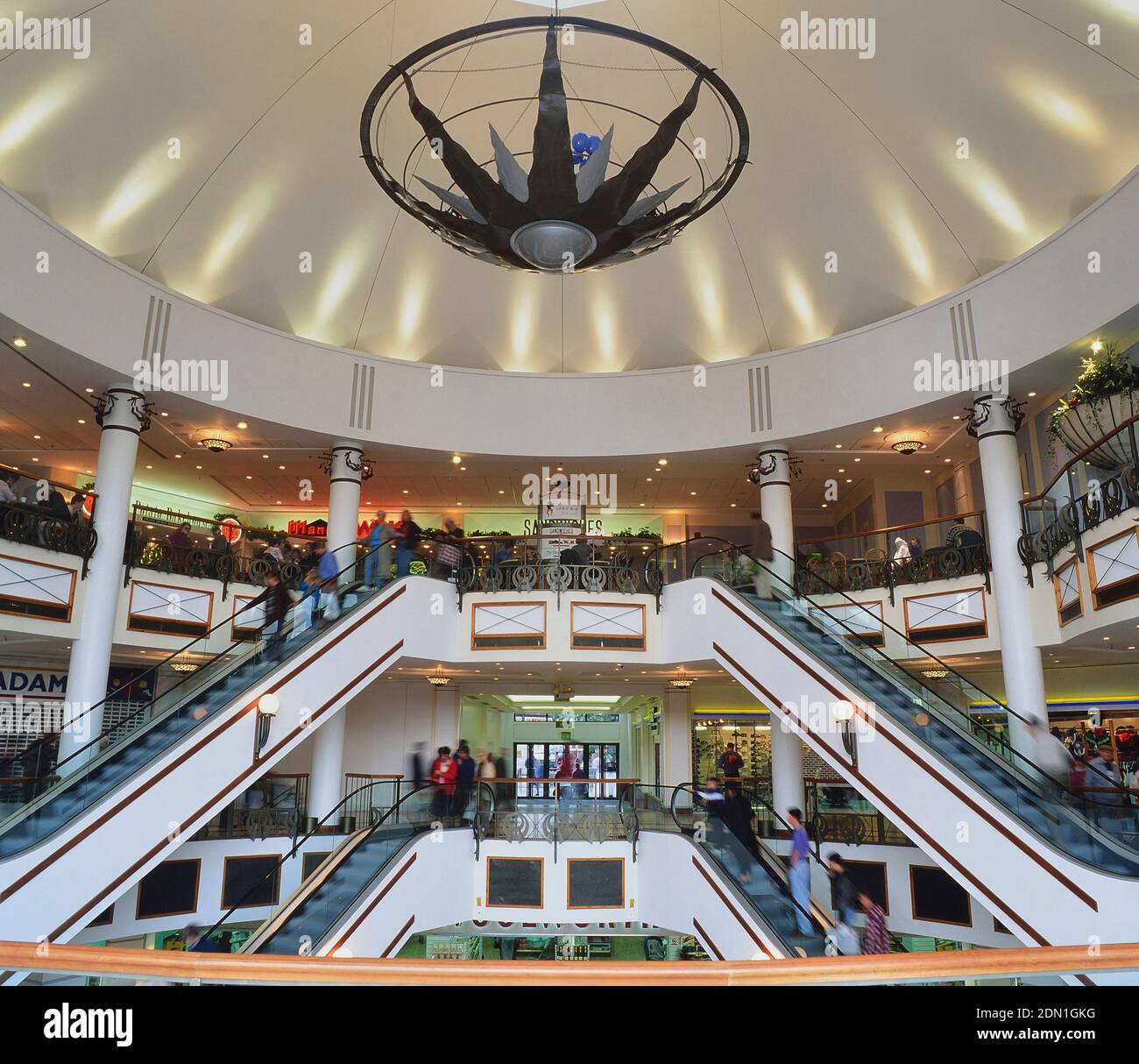 Inside the Waterside Shopping Centre Lincoln, England, UK. Circa 1991 ...
