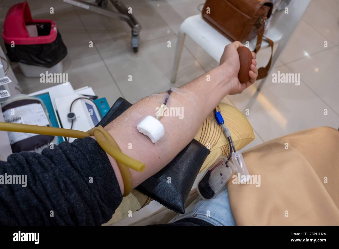 Needle In Arm Blood Donation High Resolution Stock Photography and ...