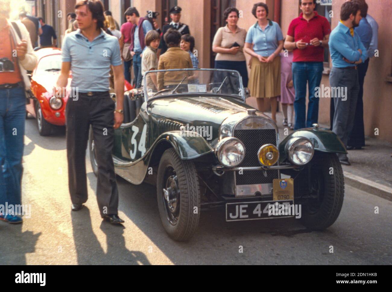 MILAN, ITALY 18 AUGUST 1968: Vintage cars on the street in Italy in 60 ...
