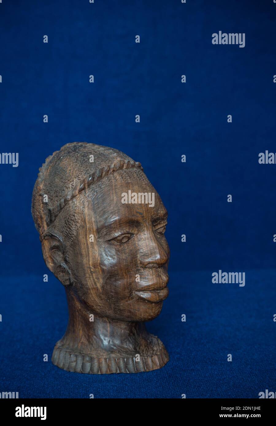 Carved Ebony Yoruba Nigerian Head, acquired Ibadan, Nigeria, July 1962 ...
