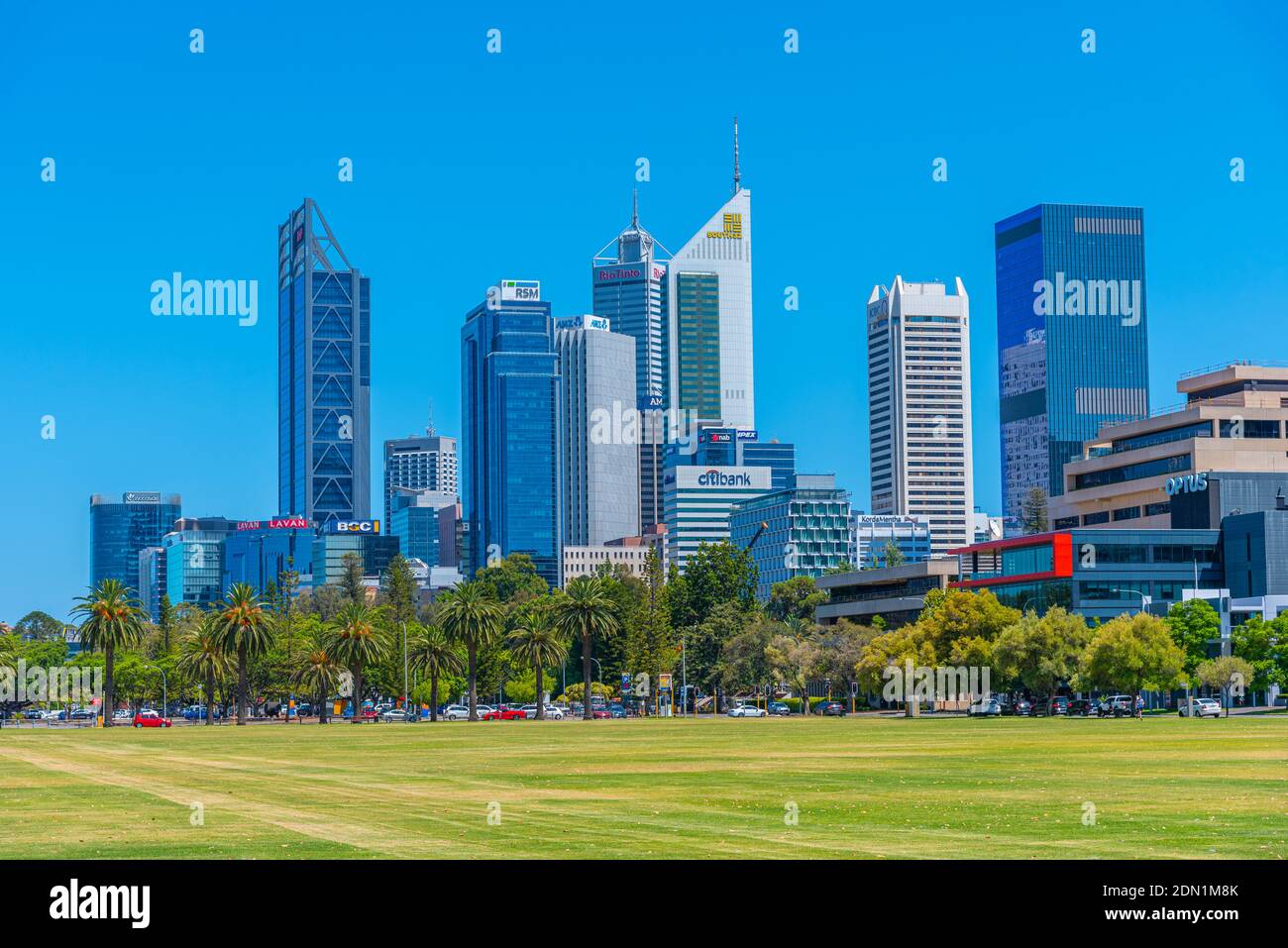 PERTH, AUSTRALIA, JANUARY 18, 2020: Cityscape of Perth viewed from ...
