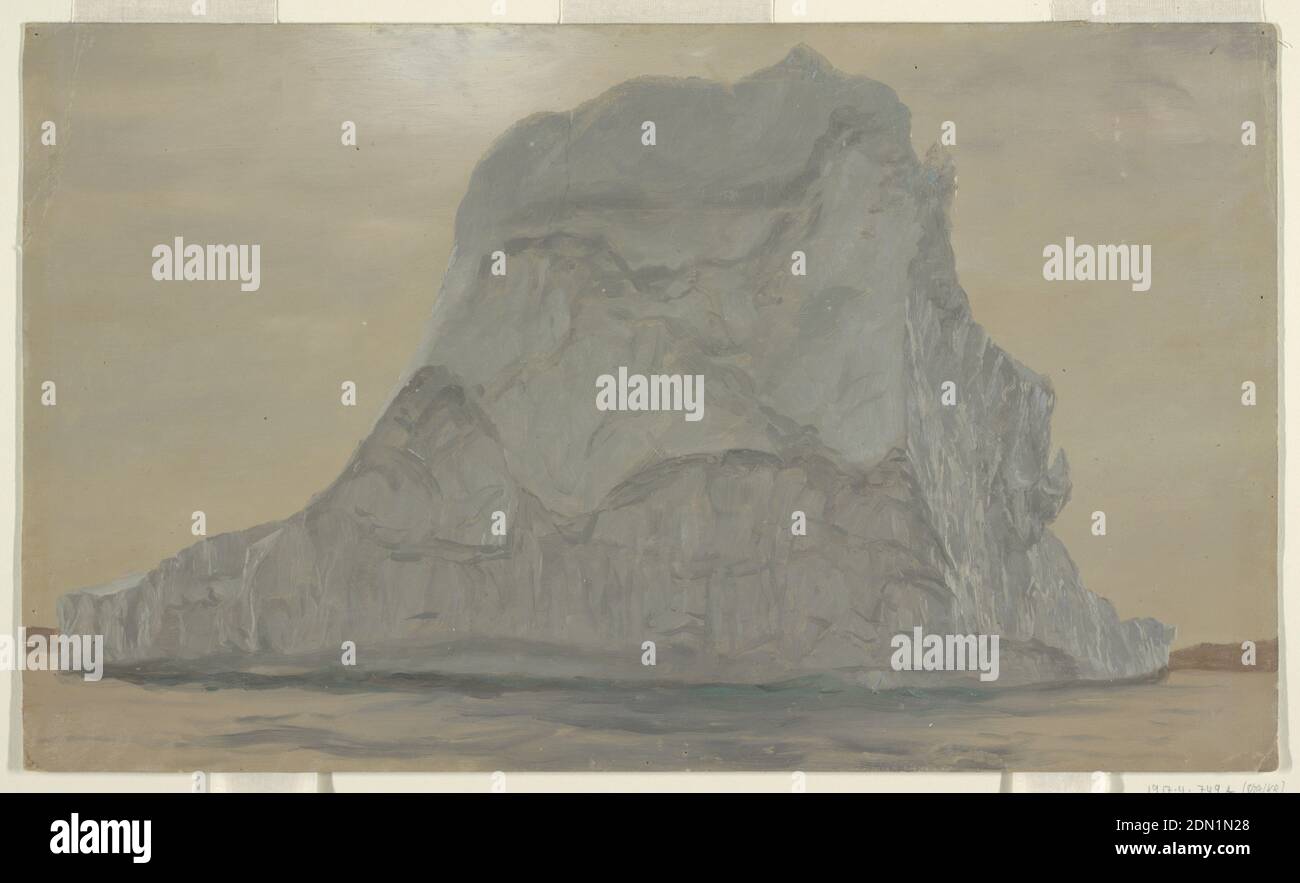 Gray Iceberg, Frederic Edwin Church, American, 1826–1900, Brush and oil ...