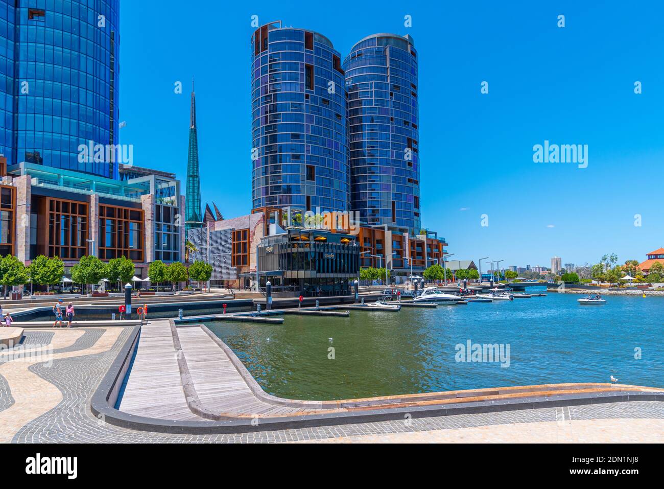 PERTH, AUSTRALIA, JANUARY 18, 2020: Hotel and office building at ...