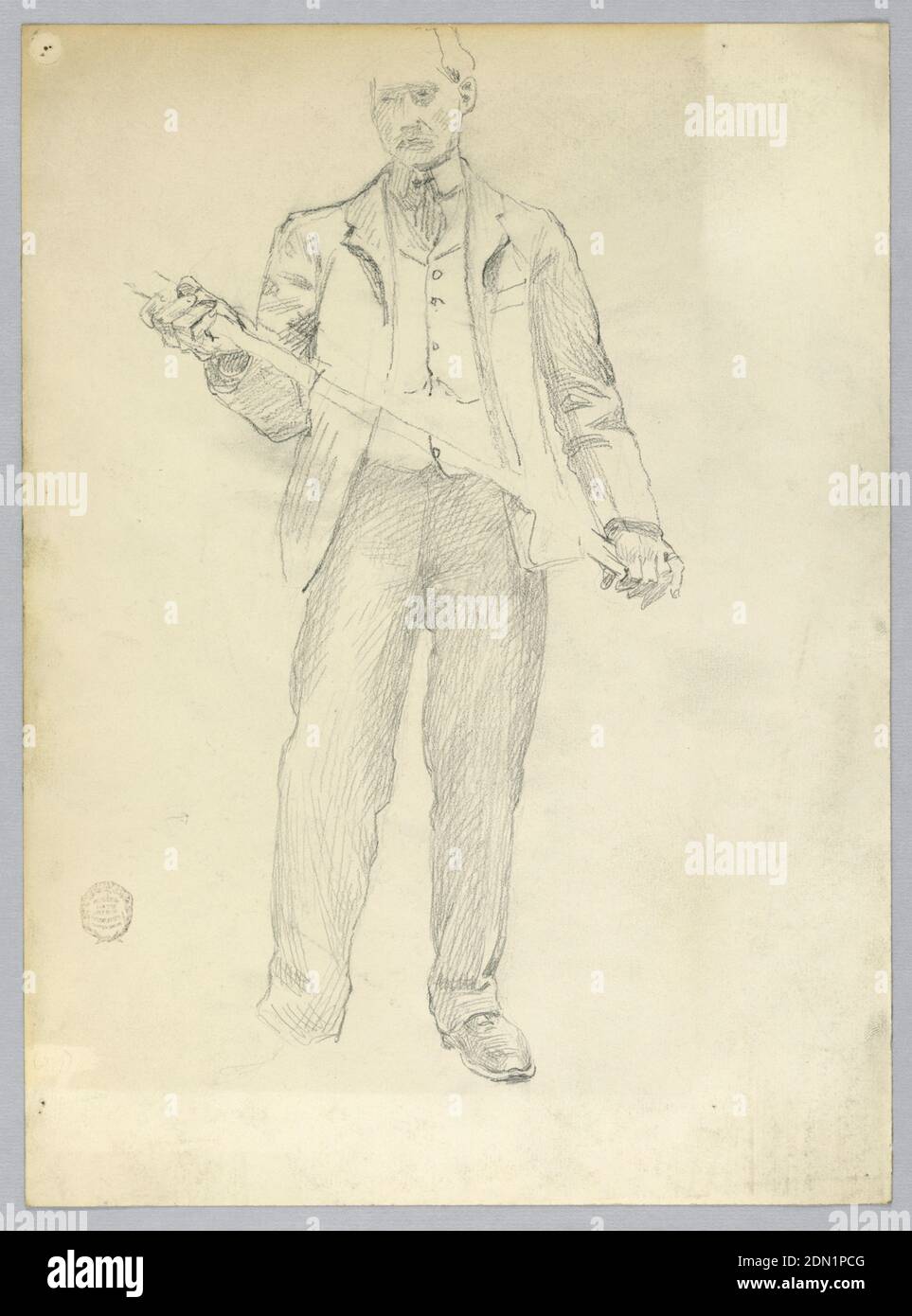 Sketch of a Man, Francis Augustus Lathrop, American, 1849 - 1909 ...