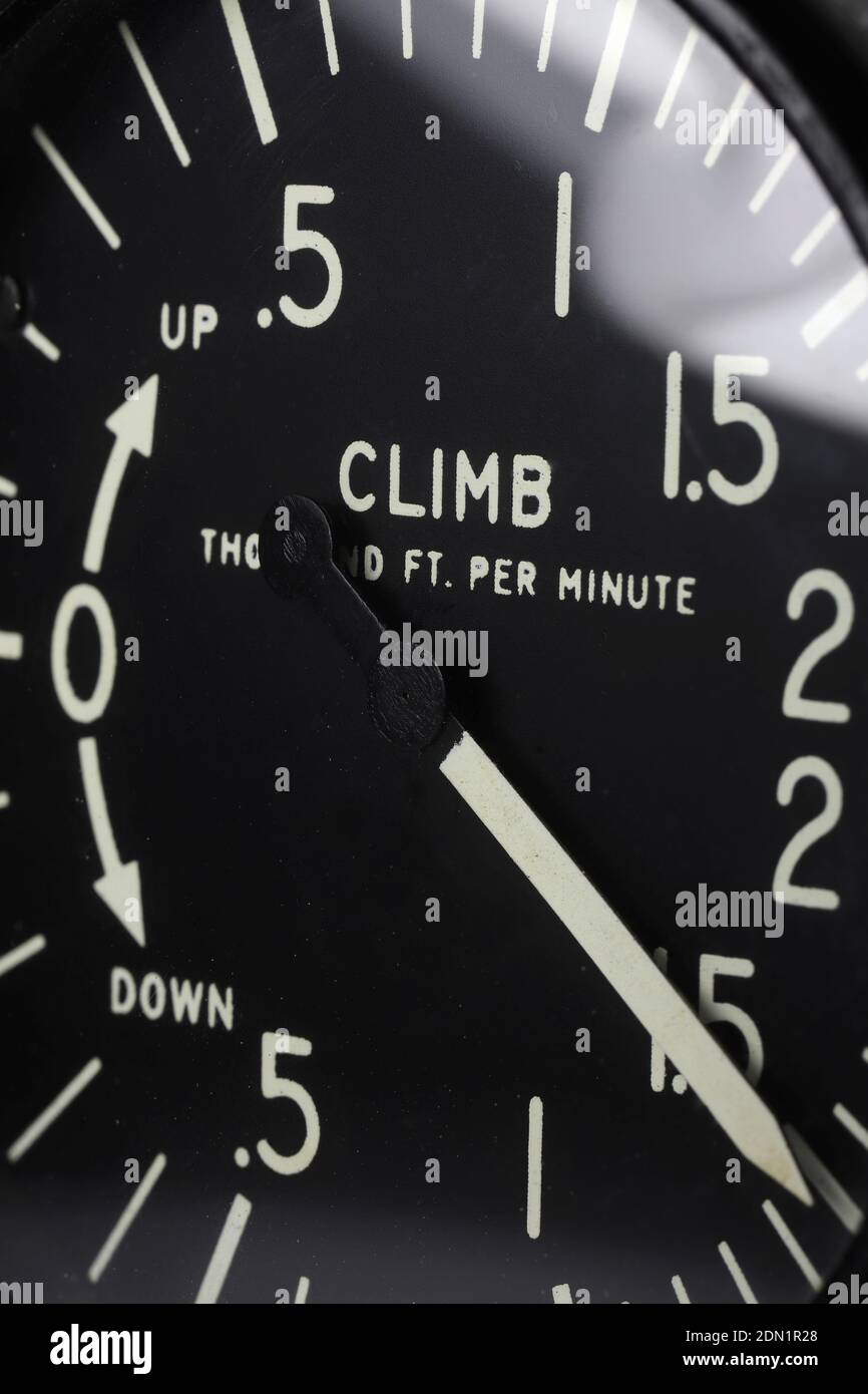 analogue vertical speed indicator of an aircraft Stock Photo - Alamy