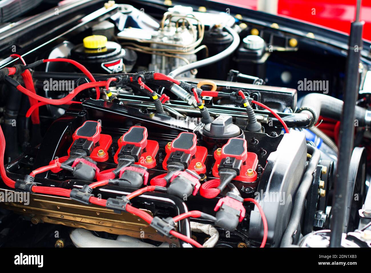 Close up photo of clean engine block Stock Photo - Alamy
